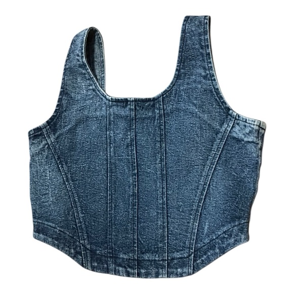 Flowers by Zoe | Tops | Flowers By Zoe Tween Blue Denim Corset Top ...